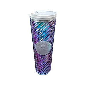 Starbucks 2022 Holiday Candy Cane Swirl Acrylic Tumbler 16oz Grande (White)
