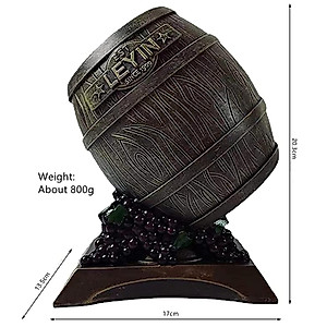 LEYIN Resin Wine Rack Barrel Wine Rack is a Novel Gift for Wine Lovers