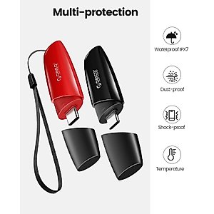 ORICO 405 MB/s Flash Drive 256GB, Memory Stick USB3.2 Reading Thumb Drive with Keychain USB Flash Drive Metal USB Drive Data Storage Compatible with Computer/Laptop（UFSD）