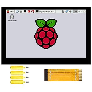 BFab 5inch DSI LCD Capacitive Touch Display for Raspberry Pi 4B/3B+/3A+/3B/2B/B+/A+, CM 3/3+, 800×480, TFT Screen LCD, DSI Interface Refresh Rate up to 60Hz. Support Ubuntu/Kali, Win 10 IoT