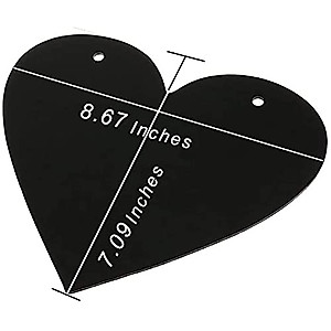8.6 x 7 InchHanging Wooden Blackboard Erasable Message Chalkboard with String for Signs, Weddings, Parties, Home, Garden Decorations,3 Pcs (Heart Shaped)