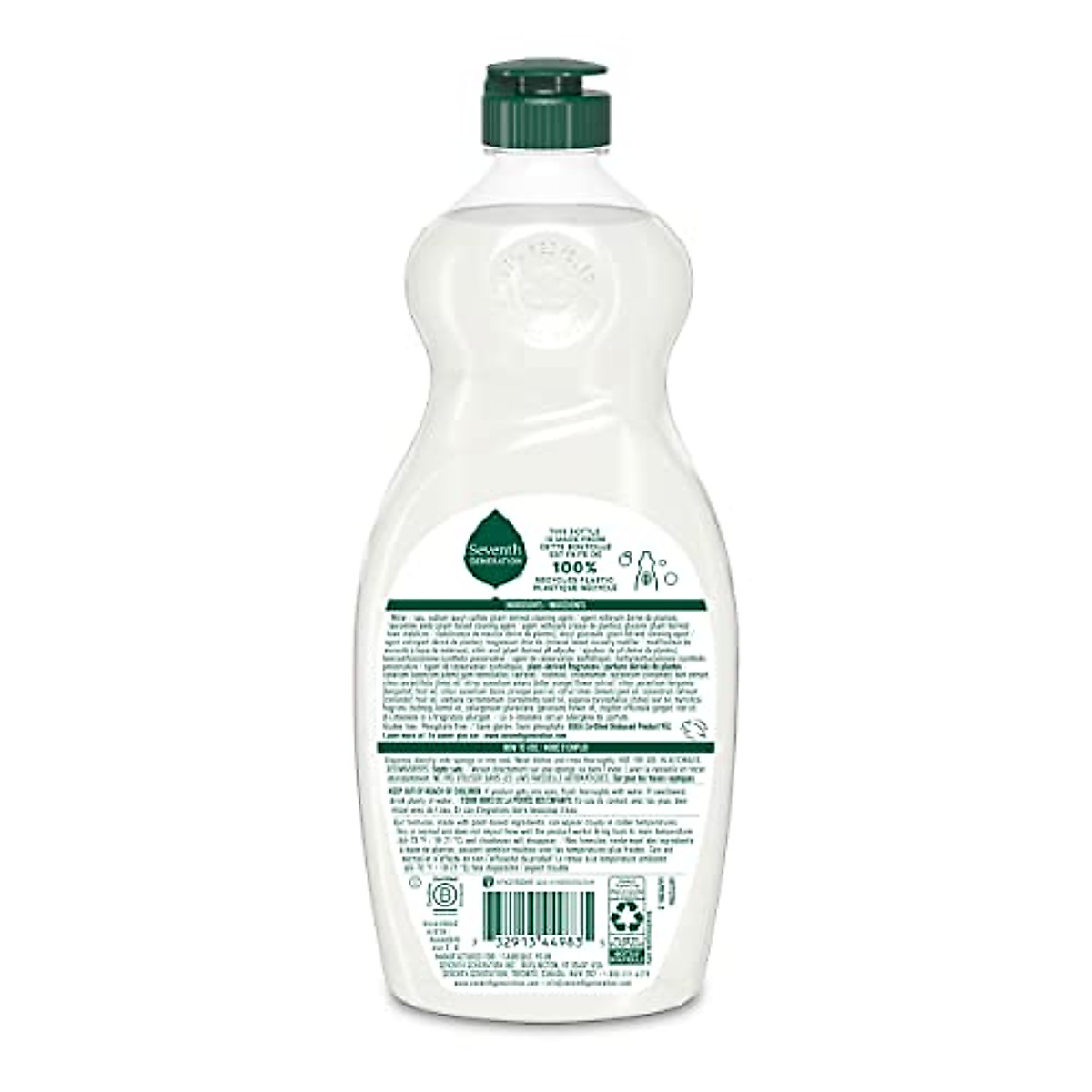 Seventh Generation Liquid Dish Soap, Fresh Lime & Ginger, Tough on Grease, 19 Fl Oz