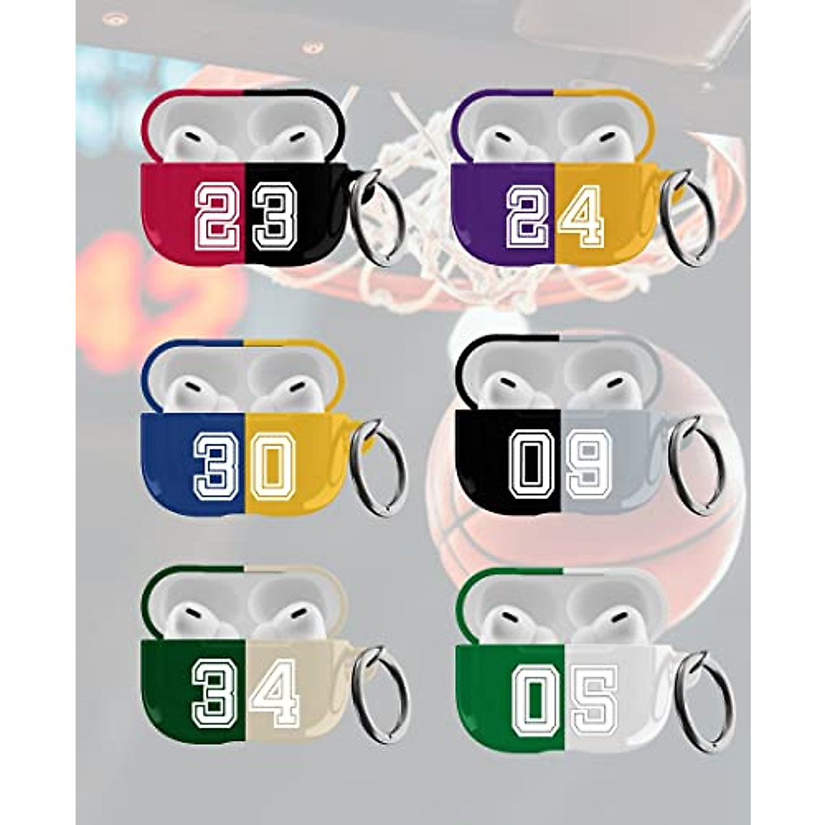 Custom Colored AirPods Case with Your Text - Best Personalized AirPods Pro 2nd Generation Case for Basketball, Football, Baseball Fan Girls, Boys, Men or Women