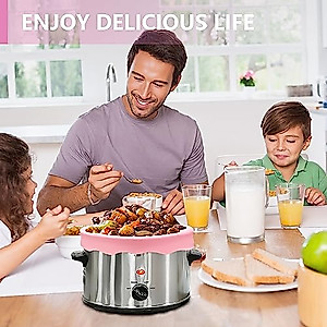 3 Pack Slow Cooker Liners Leakproof Newly Upgraded, Easy Clean Crock Pot Liners Reusable Silicone Bag Liners Fit 7-8 Quarts Oval or Round Pot