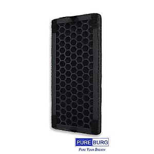 PUREBURG YY11200 Replacement Filter Set Compatible with Lasko HF11200 Desktop Air Purifier, 2 H13 HEPA+2 Activated Carbon Filter + 4 Carbon Pre-filters