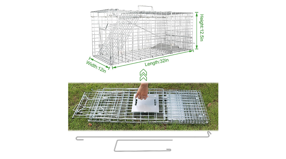 Live Animal Trap for Possum, Groundhog,Gopher,Beaver,Folding Raccoon ...
