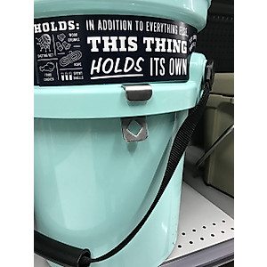 Cooler Lock Bracket Fits Yeti Roadie 20 and RTIC 20, Stainless Steel, Silver, Cooler Mount