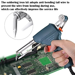 Soldering Iron Kit, Adjustable Temperature soldering kit, 80W Electronic Welding Gun with Welding Wire Nozzle and 2 Tweezers for Soldering Circuit Boards,Electrical Maintenance,DIY Repair