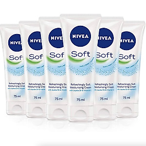 NIVEA Soft Moisturizing Creme 2.60 oz (Pack of 6)