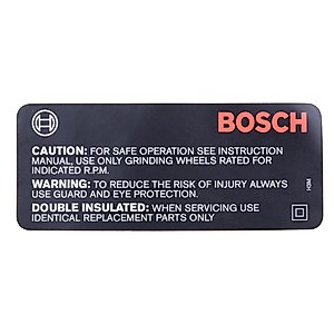 Bosch Parts 1601110755 Label-Caution