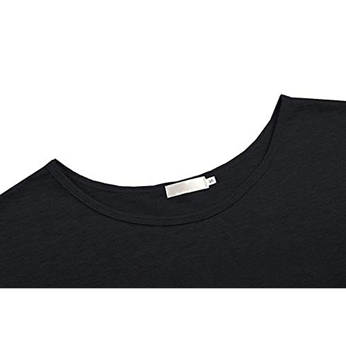 LYXIOF Womens Off Shoulder Sweatshirt Slouchy Long Sleeve Shirts Pullover Tops Black L