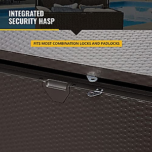 Arrow 4' x 2' x 2' Spacemaker Espresso 134 Gallon Hot-Dipped Galvanized Steel Storage Deck Box