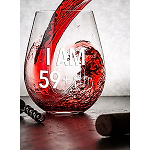 60th Birthday Gifts Wine Glass Men Women | 1964 Birthday Gift for Man Woman turning 60 | Funny 60 th Party Supplies Decorations Ideas | Sixty Year Old Bday | 60 Middle Finger Gag Wine Presents