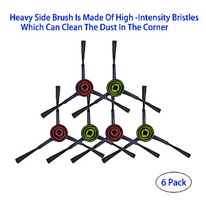 DEEBOT X1 Series Replacement Accessories Set Fit for ECOVACS X1 Omni / X1 TURBO Robot Vacuum Include 1 Main Brush 6 Side Brushes 2 Filter 4 Mop Pads 3 Dust bag Parts