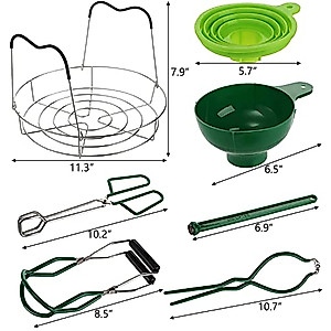 Lawei 8 Pcs Canning Kit, Stainless Steel Canning Supplies Starter Kit, Canning Rack Canning Essentials Tools Set for Mason Jars Home Canning Jars, Kitchen Tool Anti-Scald Clip Suit