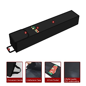 Demao Wrapping Paper Storage Bag 31", Gift Wrapping Paper Organizer Storage Containers with Pocket for Crafts Poster Tools, Christmas Wrap Paper Holder fits for 9 Standard Rolls (Black-2pc)