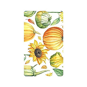 susiyo Doormat 30"x18" Pumpkins and Sunflowers Autumn Non-Slip Indoor Entryway Door Mat (Rubber Backing)