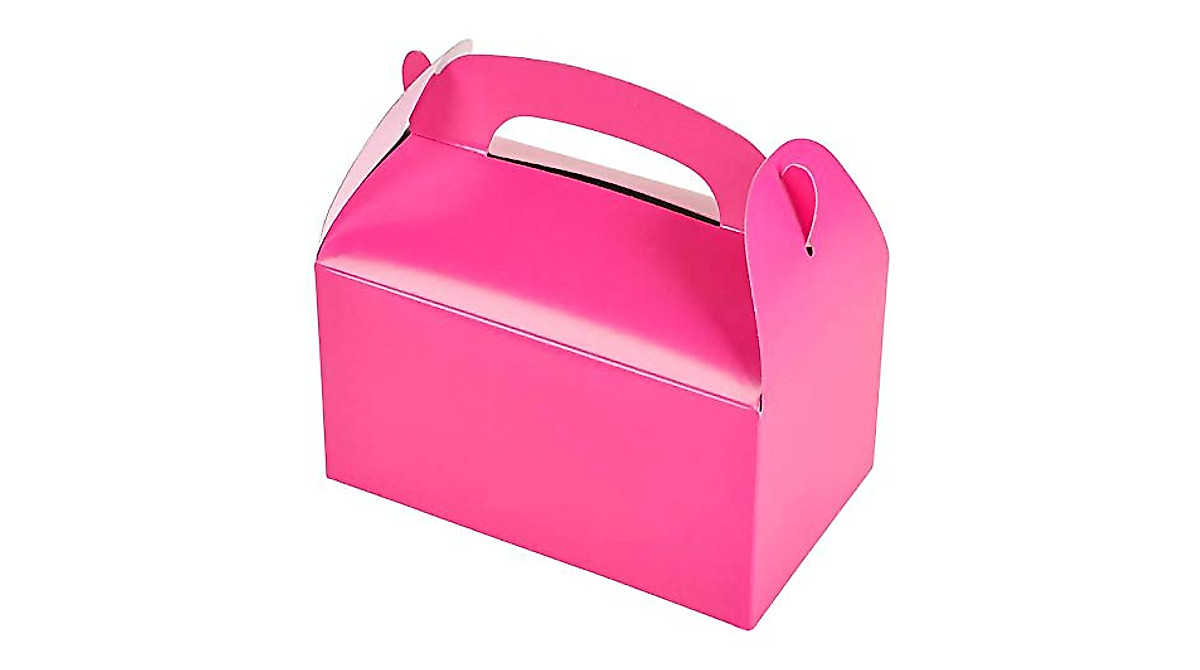 Gable Treat Boxes for Parties & Events | Hot Pink 12-Pack