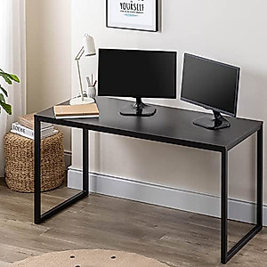 ZINUS Jennifer 55 Inch Black Frame Desk / Computer Workstation / Office Desk / Easy Assembly, Deep Espresso