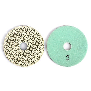3 Step Diamond Polishing Pads 4-Inch for Granite Marble Quartz Engineered Stone