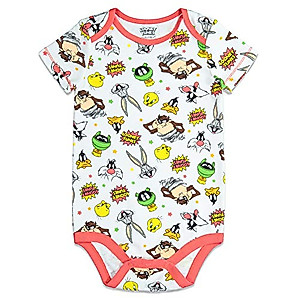 Warner Bros. Looney Tunes Newborn Baby Boy Girl 5 Pack Bodysuit (6-9 Months)