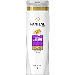 Pantene Pro-V 2 in 1 Shampoo & Conditioner, Sheer Volume with Collagen, 12.6 Ounce