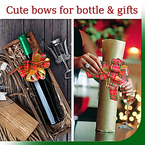 Eye-Catching Xmas Pull Bows for Easy Gift Wrapping with Ribbon - 5" Wide Wrap Bows for Christmas Tree Decoration, Holiday Décor, Present Wrapping, Baskets, Birthday, Easter - 12 Green & 12 Red Bows