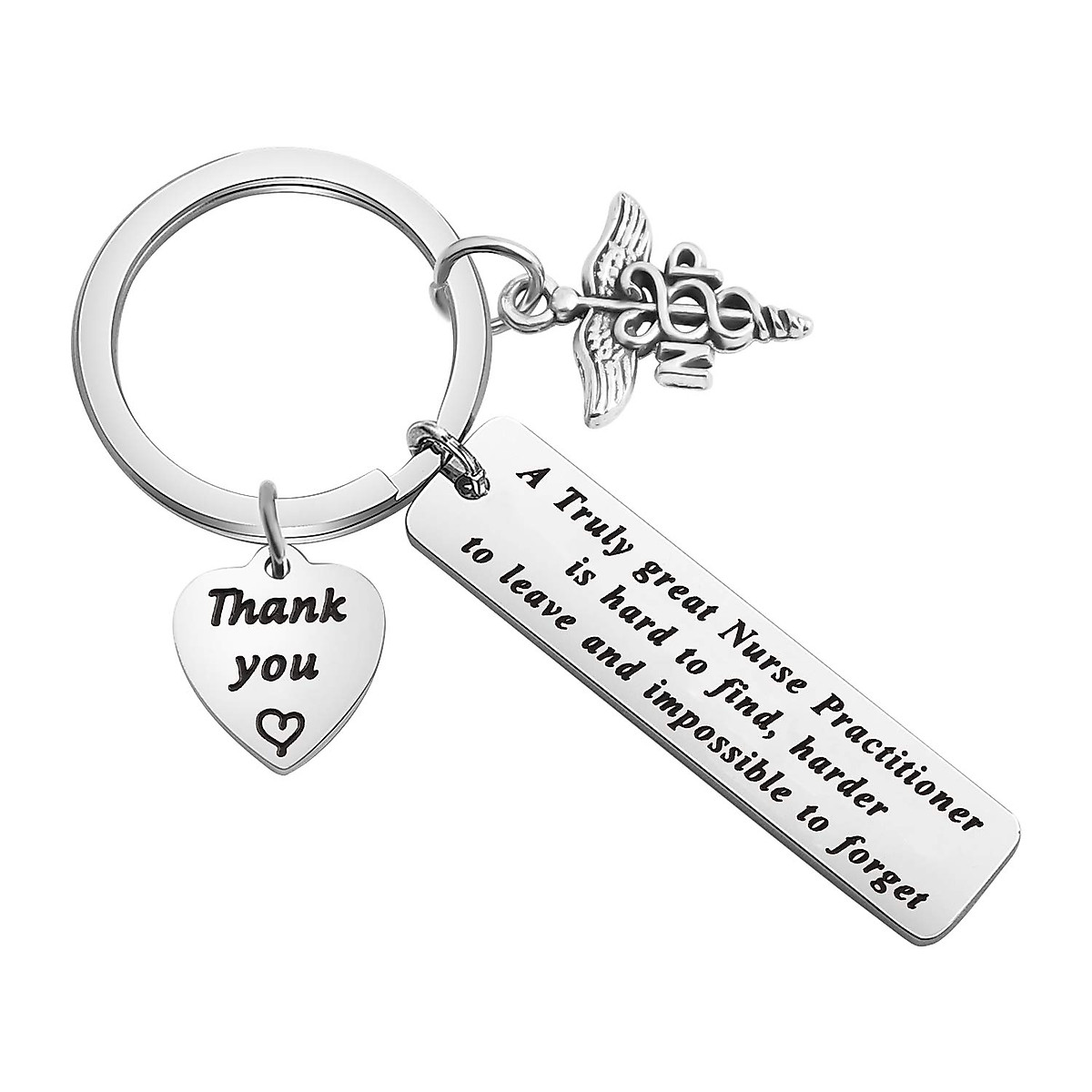 ENSIANTH Nurse Practitioner Gift NP Keychain A Truly Great Nurse Practitioner is Hard to Find Keychain Nurse Appreciation Gifts (NP keychain)