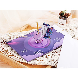 Liif 3D Pop-Up Birthday Card, 30th Birthday Card for Women, Crafted from Art Paper, Laser Cut and Assembled by Hand, Includes Envelope and Message Note