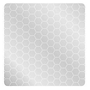 LITKO 1-inch Hex Grid Stencil, Dot Pattern