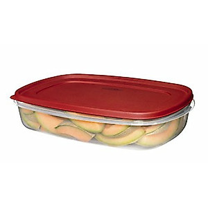Rubbermaid 1777163 24 Cup Rectangle Easy Find Lid Food Storage Container