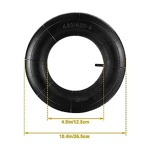 4.80/4.00-8"Replacement Inner Tubes/Tyre Tube for Wheelbarrows, Trunk, Tractor, Garden Utility Cart, Golf Cart, Dolly, Mowers, Trailer, Trolley, Wagon