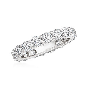 Ross-Simons 2.85 ct. t.w. CZ Eternity Band in Sterling Silver. Size 7