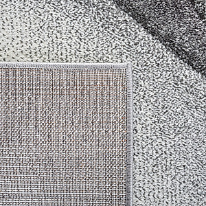 SAFAVIEH Hollywood Collection Area Rug - 5'3" x 7'6", Grey & Red, Mid-Century Modern Design, Non-Shedding & Easy Care, Ideal for High Traffic Areas in Living Room, Bedroom (HLW716Q)