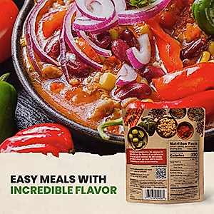 Casa Verde | Red Bean Pozole, 100% Natural food, Pack of 6, Real taste with mild red peppers | 100% vegan & Non-GMO, Plant based, No preservatives