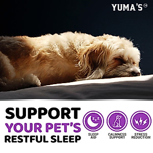 YUMA'S Melatonin for Dogs - 170 Dog Melatonin Chews for Small and Large Dogs - Puppy Melatonin - Dog Sleep Aid - Calming Treats for Stress Anxiety Relief - Calming Chews for Dogs - Dog Sleeping Pills