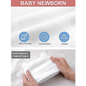 Geyoga Newborn Baby Hat Bear Ears Mittens and Socks Set for 0-6 Month(Multicolor,6 Set)