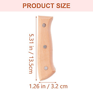 SHERCHPRY Wood Knives Handle Handles Replacement Wooden Kitchen Repair Handle for Chopping Cutter Making Wood Cutter Handle