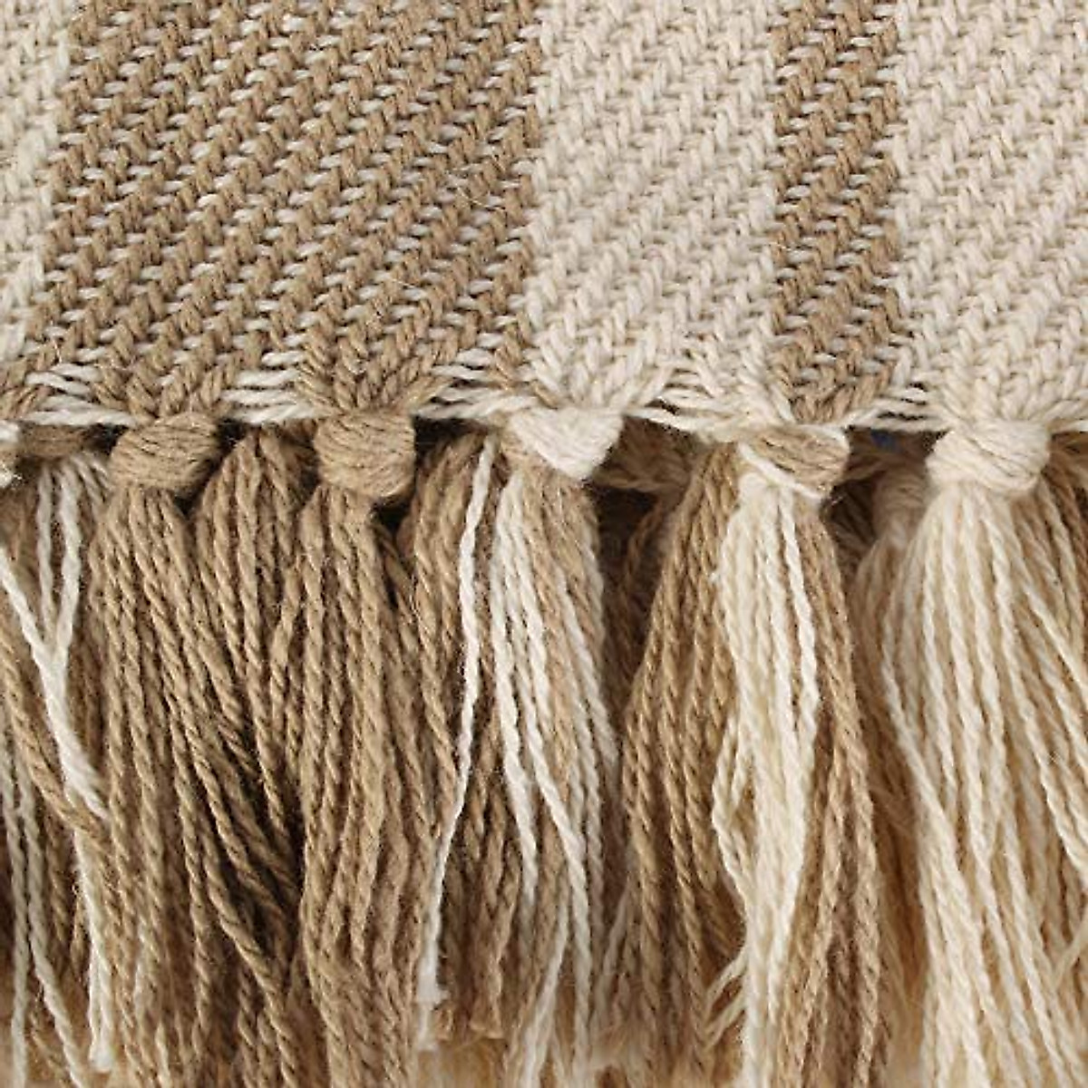 DII French Country Printed Woven Throw, 50x60, French Grain Sack