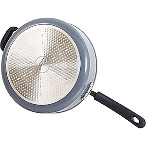 Ozeri All-In- One Stone Saucepan and Cooking Pot 100% APEO, GenX, PFBS, PFOS, PFOA, NMP and NEP-Free German-Made Coating, 5 L (5.3 Quart), Granite Gray