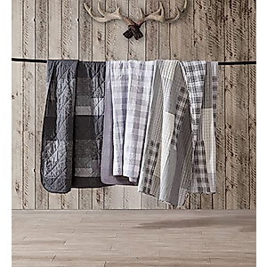 Eddie Bauer Home - Queen Quilt Set, Cotton Reversible Bedding with Matching Shams, Home Decor for All Seasons (Fairview Grey, Queen)