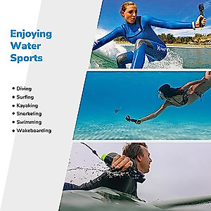 Sametop Floating Hand Grip Waterproof Handle Compatible with GoPro Hero 12, 11, 10, 9, 8, 7, 6, 5, 4, Session, 3+, 3, 2, 1, Hero (2018), Fusion, Max, DJI Osmo Action Cameras (Green)