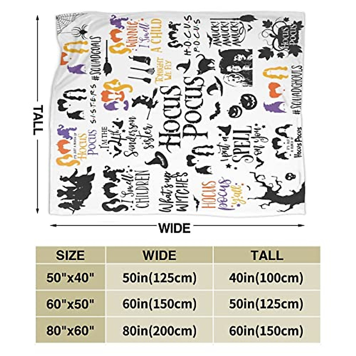 Halloween Blanket,Soft Flannel Blanket Air Conditioner Blanket Sofa Blanket Anti Pilling Throw Blankets 50"X40"