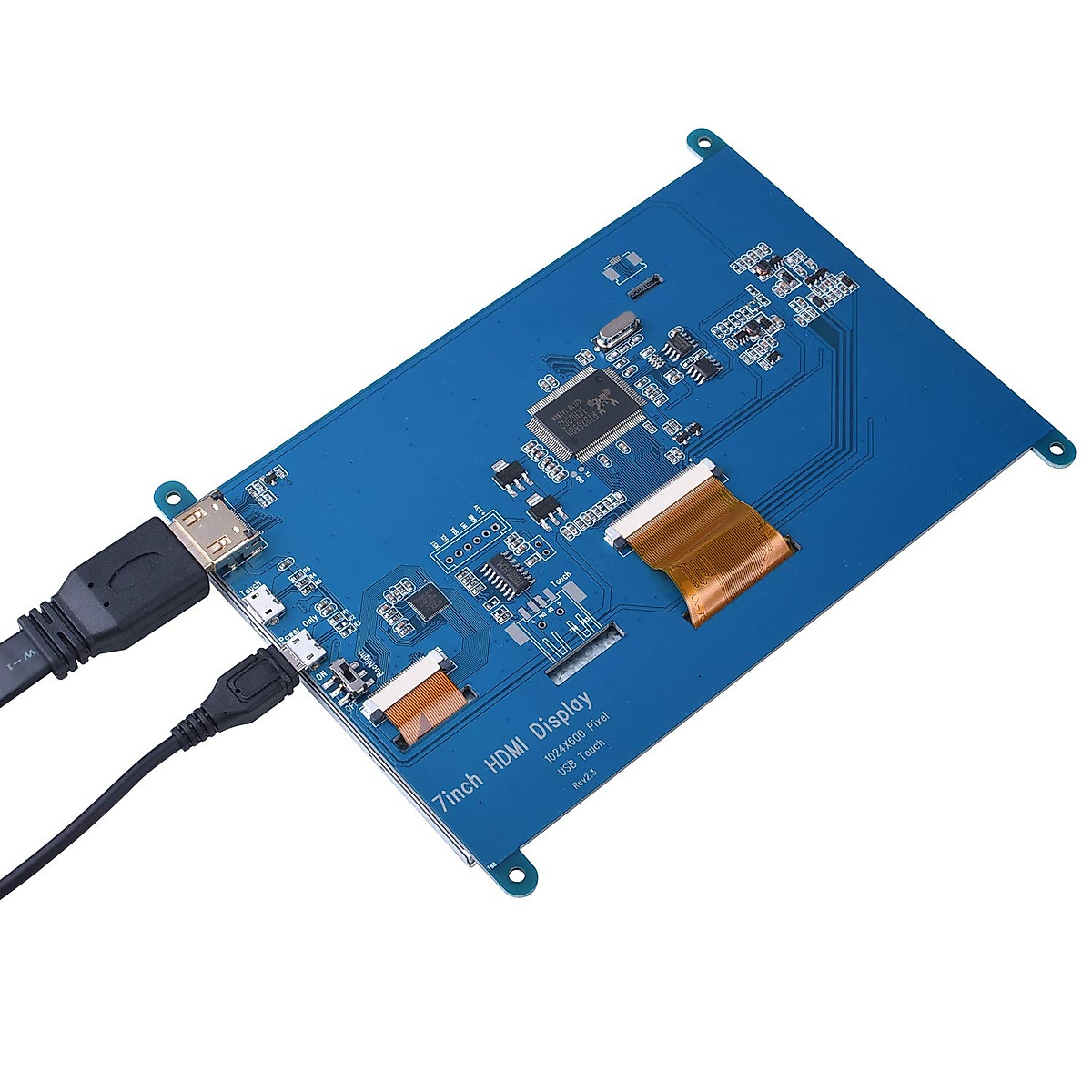 Kuman 7 Inch Raspberry Pi Touch Screen SC7BC IPS LCD Display HDMI Monitor 1024x600 for Raspberry Pi 4 B 3 2 1 B B+ A BB Black PC