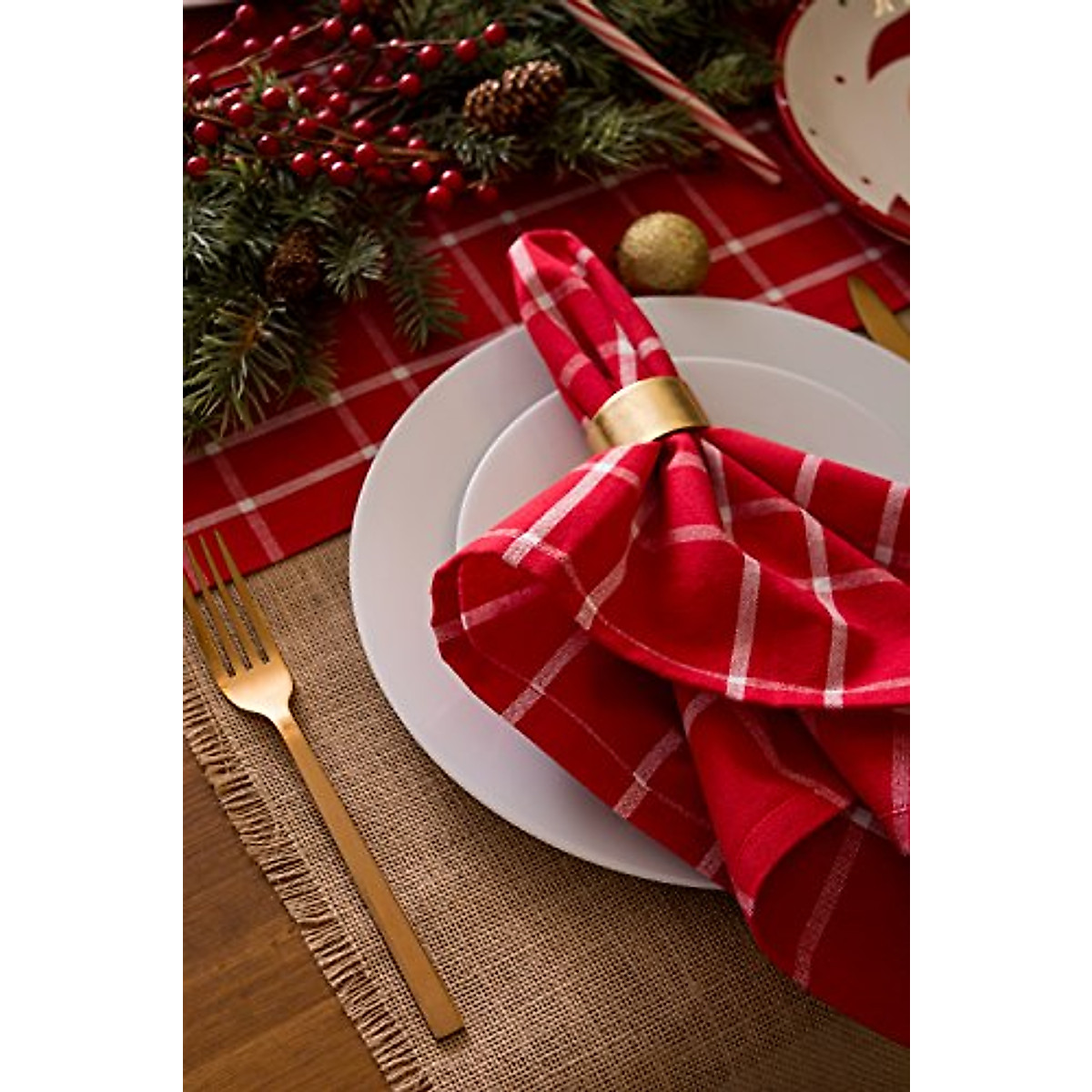 DII Jute Burlap Collection Kitchen Tabletop, Placemat Set, 13x19, Solid Natural, 6 Count