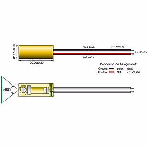 Quarton Laser Module VLM-520-27 LPA Direct Green Laser Line Generator (Industrial Use Line Laser)