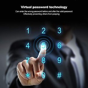4in1 Keyless Entry Smart Door Lock, Digital Smart Door Lock APP Cards Password Keypad for Amazon for Google Home Voice Control