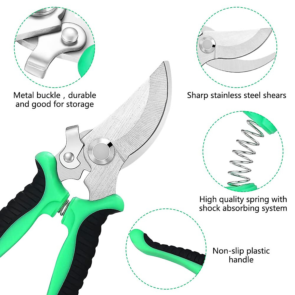 BUDDE Bonsai Tree Kit Bonsai Tools Set Succulent Kit 21 PCS Garden Hand Tool Set Include Pruning Shears, Carbon Steel Bonsai Scissors, Perfect Bonsai Starter Kit Gardening Trimming Tools(Green)