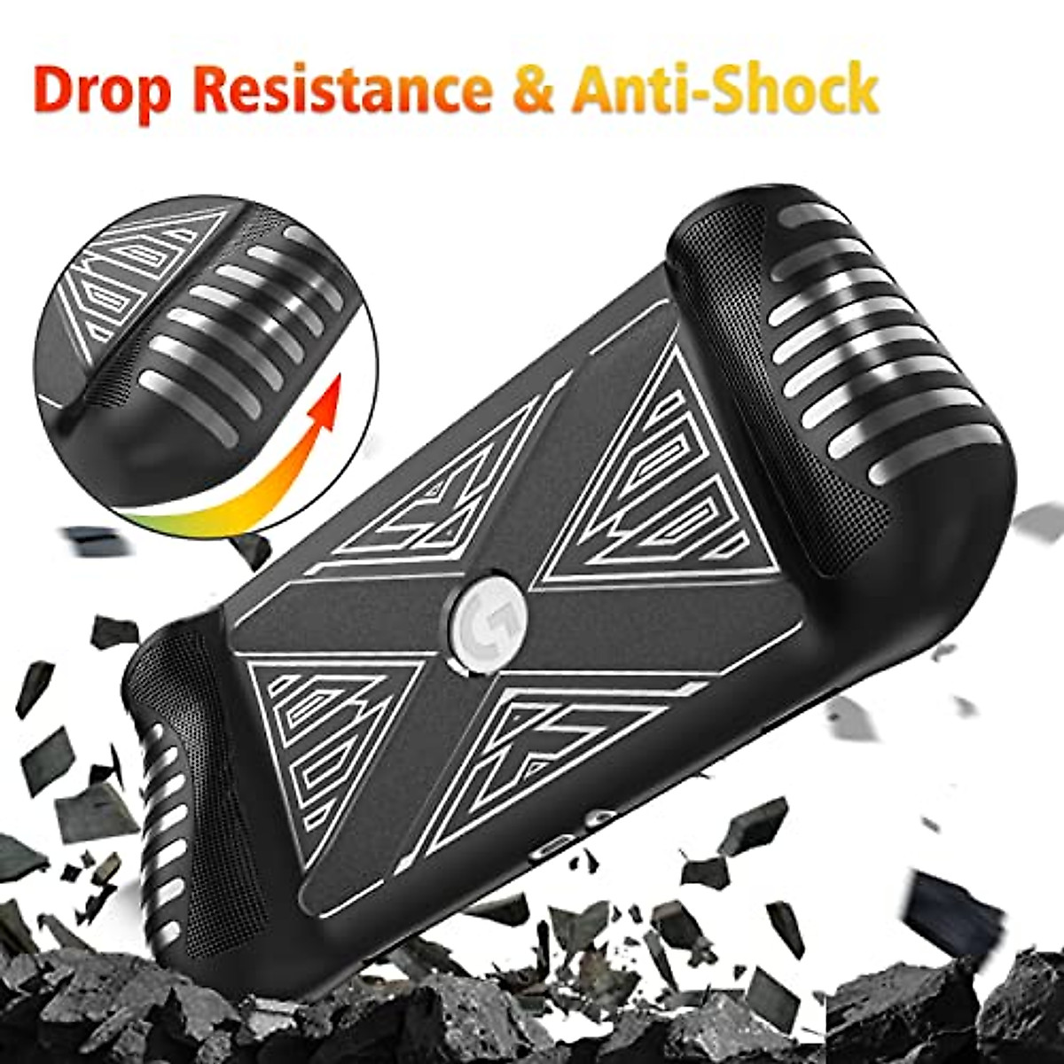 Keruixin Soft TPU Carrying Case Replacement Back Cover for Logitech G Cloud Gaming Handheld (Black)