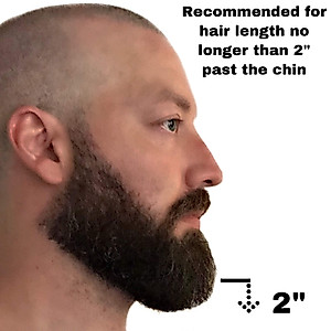 Beard Gains Beard Bandana - Mens Bedtime Bib Made In USA - Adjustable Facial Hair Apron Guard Bonnet Rag (Short String Over Ear)